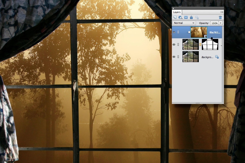 Replacing a view through a window with Photoshop | David Asch